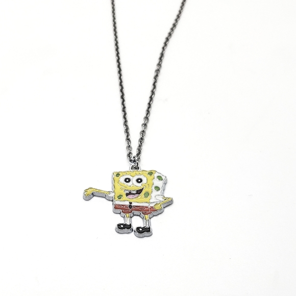 Hand Crafted | Jewelry | Spongebob Square Pants 9s Silver Necklace ...